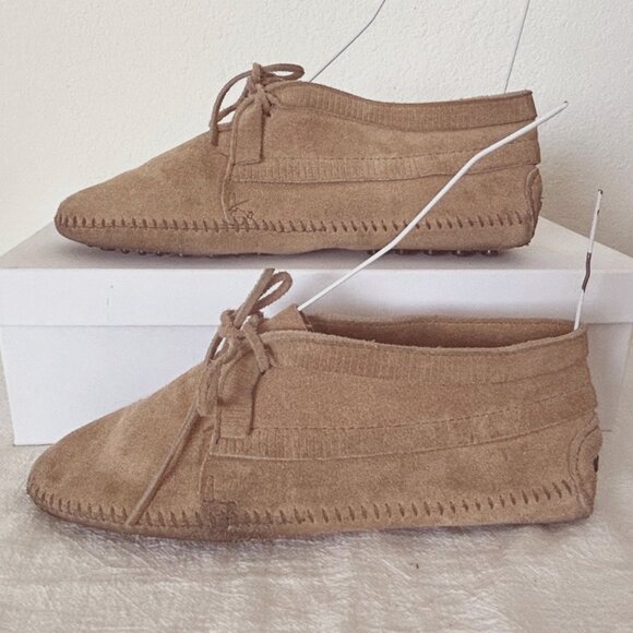 Minnetonka | Shoes | Minnetonka Moccasin Booties Tan Leather Tie ...